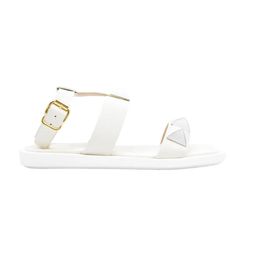 Janet & Janet Janet & Janet Sandalen - Flat Sandals With Geometric Embellishments - Gr. 38 (EU) - in Beige - f&uuml;r Damen