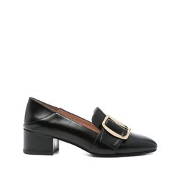 Bally Hohe Schuhe - Pointed Toe Black Leather Pumps - Gr. 37,5 (EU) - in Schwarz - f&uuml;r Damen