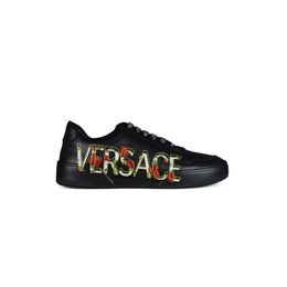 Versace Low-Top Sneaker - Sneakers Black Floral - Gr. 43 (EU) - in Schwarz - f&uuml;r Damen