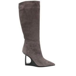 Vic Mati&eacute; Vic Mati&eacute; Stiefel - Knee-Length Anthracite Grey Calf Suede Boots - Gr. 37,5 (EU) - in Grau - f&uuml;r Damen