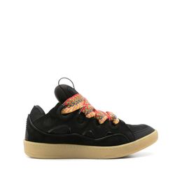 Lanvin Low-Top Sneaker - Panelled Padded Black Calf Suede Sneakers - Gr. 44 (EU) - in Schwarz - f&uuml;r Damen