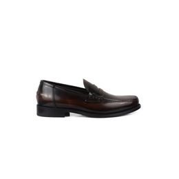 Alberto Loafer - Brown Calfskin Leather Loafers - Gr. 45 (EU) - in Schwarz - f&uuml;r Damen