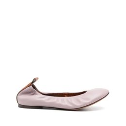Lanvin Smooth Grain Calf Leather Slip-On Flats - Gr. 38 (EU) - in Beige