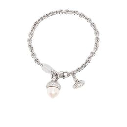 Vivienne Westwood Armband - Silver-Tone Bracelet With Pearl-Like Orb - Gr. ONE SIZE - in Mehrfarbig - f&uuml;r Damen