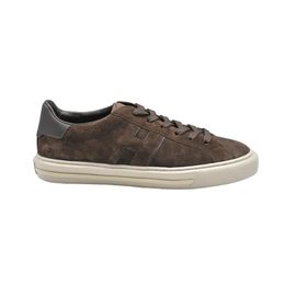 Hogan Brown Suede Low Shoes - Gr. 8 - in Grau