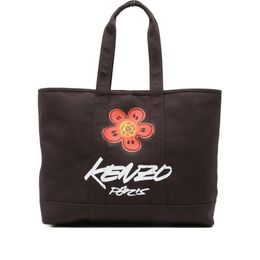 Kenzo Shopper & Totes - Spacious Dark Brown Cotton Canvas Tote - Gr. unisize - in Schwarz - f&uuml;r Damen