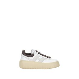 Hogan Low-Top Sneaker - White Leather Sneakers With Lateral 'H' Detail - Gr. 39 (EU) - in Wei&szlig; - f&uuml;r Damen