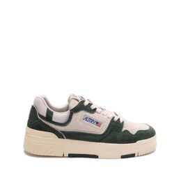 Autry Low-Top Sneaker - Panelled Low-Top Sneakers In Fern Green And Light - Gr. 41 (EU) - in Beige - f&uuml;r Damen