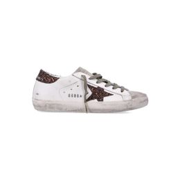 Golden Goose Deluxe Brand Golden Goose Low-Top Sneaker - Vintage Leather Sneakers With Glitter Star Appliqu - Gr. 39 (EU) - in Wei&szlig; - f&uuml;r Damen