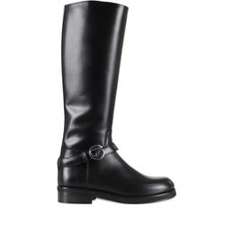 Coperni Stiefel - Knee-High Black Leather Boots - Gr. 36 (EU) - in Schwarz - f&uuml;r Damen