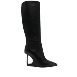 Vic Mati&eacute; Vic Mati&eacute; Stiefel - Smooth Grain Calf Leather Knee-Length Boots - Gr. 36 (EU) - in Schwarz - f&uuml;r Damen