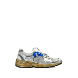 Golden Goose Deluxe Brand Golden Goose Low-Top Sneaker - Metallic Silver Sneakers With Bold Blue Detail And - Gr. 41 (EU) - in Silber - f&uuml;r Damen