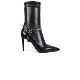 Balmain Stiefel - Black Leather Ankle Boots - Gr. 41 (EU) - in Schwarz - f&uuml;r Damen