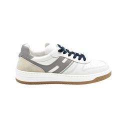 Hogan Low-Top Sneaker - Basketball-Inspired Leather Sneakers With Suede Ac - Gr. 11 - in Wei&szlig; - f&uuml;r Damen