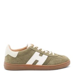 Hogan Low-Top Sneaker - Light Green Leather Sneakers - Gr. 35 (EU) - in Beige - f&uuml;r Damen