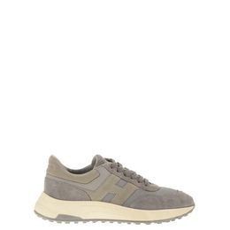 Hogan Low-Top Sneaker - Fluid-Shaped Suede And Fabric Sneakers - Gr. 7_5 - in Beige - f&uuml;r Damen