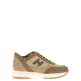 Hogan Low-Top Sneaker - Suede And Technical Fabric Sneakers With Embossed - Gr. 5_5 - in Braun - f&uuml;r Damen