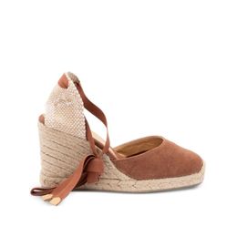 Castaner Sandalen - Beige Wedge Sandals With Braided Raffia - Gr. 38 (EU) - in Braun - f&uuml;r Damen