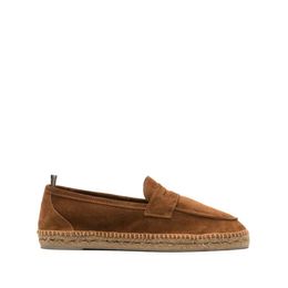 Castaner Loafer - Brown Suede Low-Profile Espadrilles With Stitched - Gr. 42 (EU) - in Braun - f&uuml;r Damen