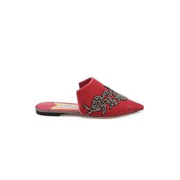 Jimmy Choo Slipper & Pantoletten - Rachel Mules - Gr. 37 (EU) - in Rot - f&uuml;r Damen