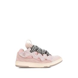 Lanvin Low-Top Sneaker - Perforated Silk And Nylon Sneakers With Zigzag Lac - Gr. 43 (EU) - in Beige - f&uuml;r Damen