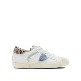 Philippe Model Low-Top Sneaker - Low-Top Leather Sneakers With Unique Accents - Gr. 35 (EU) - in Grau - f&uuml;r Damen