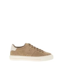 Hogan Low-Top Sneaker - Suede Rebel Trainers With Memory Foam Insole - Gr. 12 - in Beige - f&uuml;r Damen