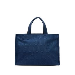 Liu Jo Shopper & Totes - Textured Blue Handbag With Embossed Pattern - Gr. unisize - in Schwarz - f&uuml;r Damen