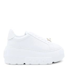 Casadei Low-Top Sneaker - Minimalist White Sneakers With Smooth Upper - Gr. 39 (EU) - in Wei&szlig; - f&uuml;r Damen