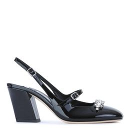 Jimmy Choo Hohe Schuhe - Black Leather Belinda Pumps - Gr. 40 (EU) - in Schwarz - f&uuml;r Damen