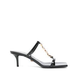 Versace Sandalen - Black Sandals With Mid Heel - Gr. 36 (EU) - in Wei&szlig; - f&uuml;r Damen