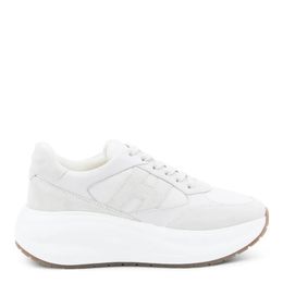 Hogan Low-Top Sneaker - Sole White Sneakers With Soft Suede - Gr. 38,5 (EU) - in Wei&szlig; - f&uuml;r Damen