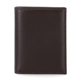 Comme des Gar&ccedil;ons Comme des Garcons Portemonnaies - Refined Leather Bi-Fold Cardholder With Gold Accen - Gr. unisize - in Schwarz - f&uuml;r Damen