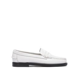 Sebago Classic White Leather Loafers - Gr. 7_5 - in Wei&szlig;
