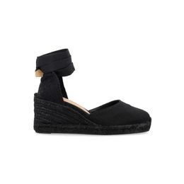 Castaner Sandalen - Cotton Carina 6 Tone-On-Tone Espadrilles - Gr. 38 (EU) - in Schwarz - f&uuml;r Damen