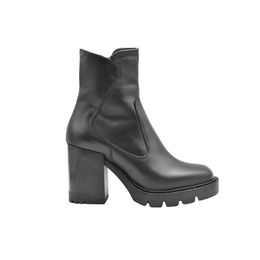 Janet & Janet Janet & Janet Stiefel - Black Leather Ankle Boots - Gr. 39 (EU) - in Grau - f&uuml;r Damen