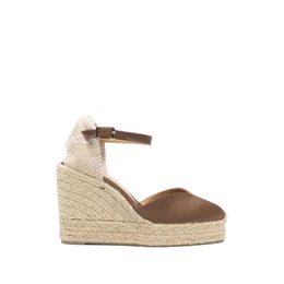 Castaner Sandalen - Closed-Toe Wedge Sandals With Adjustable Ankle Str - Gr. 37 (EU) - in Beige - f&uuml;r Damen