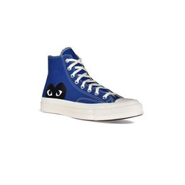 Comme des Gar&ccedil;ons Comme des Garcons Low-Top Sneaker - Navy Canvas High-Top Sneakers With Signature Logo - Gr. 45 (EU) - in Blau - f&uuml;r Damen