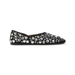 Black Ballerinas With Textured Silver Studs - Gr. 37 (EU) - in Schwarz