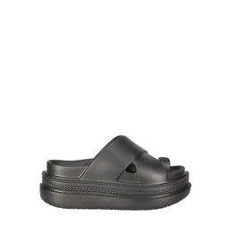 Sacai Sandalen - Foam Multiple Sole Sandals With Overlapping Straps - Gr. 40 (EU) - in Grau - f&uuml;r Damen