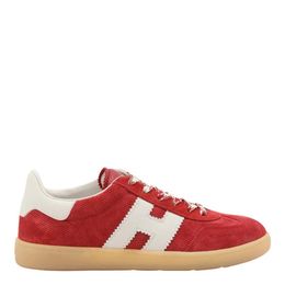 Hogan Low-Top Sneaker - Red Suede Sneakers With Textured Upper - Gr. 41 (EU) - in Rot - f&uuml;r Damen