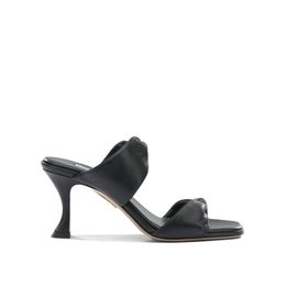 Aquazzura Sandalen - Braided Double Leather Strapped Heeled Sandals - Gr. 36 (EU) - in Schwarz - f&uuml;r Damen