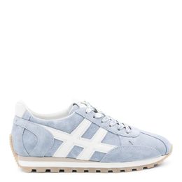Hogan Low-Top Sneaker - Denim Upper Sneakers With Lace-Up Design - Gr. 36,5 (EU) - in Wei&szlig; - f&uuml;r Damen