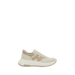 Hogan Low-Top Sneaker - Beige Low-Top Sneakers With Minimalist Design - Gr. 39,5 (EU) - in Wei&szlig; - f&uuml;r Damen