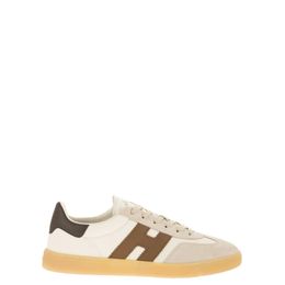 Hogan Low-Top Sneaker - Retro-Inspired Leather And Suede Trainers - Gr. 10 - in Beige - f&uuml;r Damen