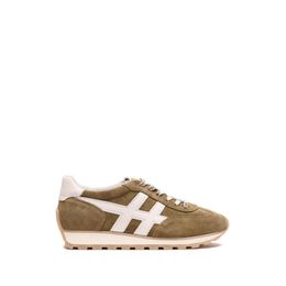 Hogan Low-Top Sneaker - Brown Suede Sneakers With White Leather Accents - Gr. 8_5 - in Braun - f&uuml;r Damen