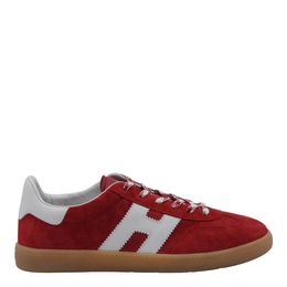 Hogan Low-Top Sneaker - Red Suede Sneakers With Distinctive 'H' Logo - Gr. 8_5 - in Rot - f&uuml;r Damen