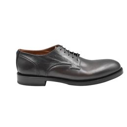PANTANETTI Brown Low-Cut Leather Shoes With Polished Finish - Gr. 42 (EU) - in Grau