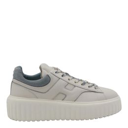 Hogan Low-Top Sneaker - Platform Sneakers With Textured Leather Upper - Gr. 35 (EU) - in Wei&szlig; - f&uuml;r Damen