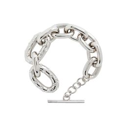 Paco Rabanne Armband - Interlaced Silver Chain Bracelet With Crystal Acce - Gr. ONE SIZE - in Mehrfarbig - f&uuml;r Damen